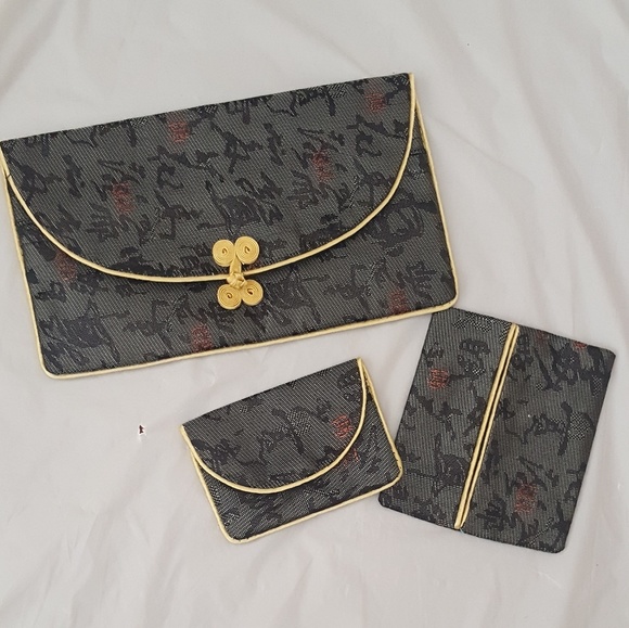 Bags | Chinese Calligraphy Brand New Wallet Set | Poshmark